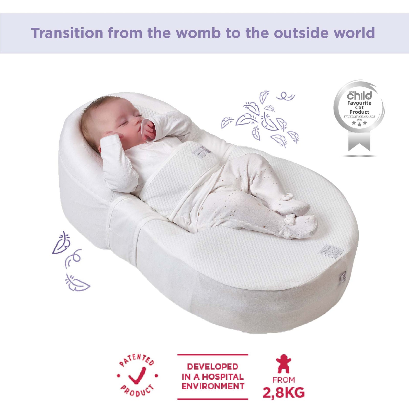 Cocoonababy® Nest (new version)- More Colours Available – Swaddle Shop